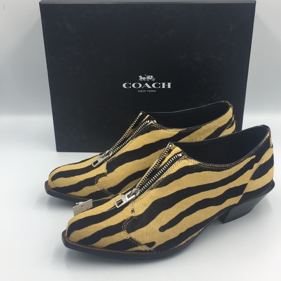 Coach | Shoes | Coach New Tiger Stripe Calf Hair Ankle Boot | Poshmark